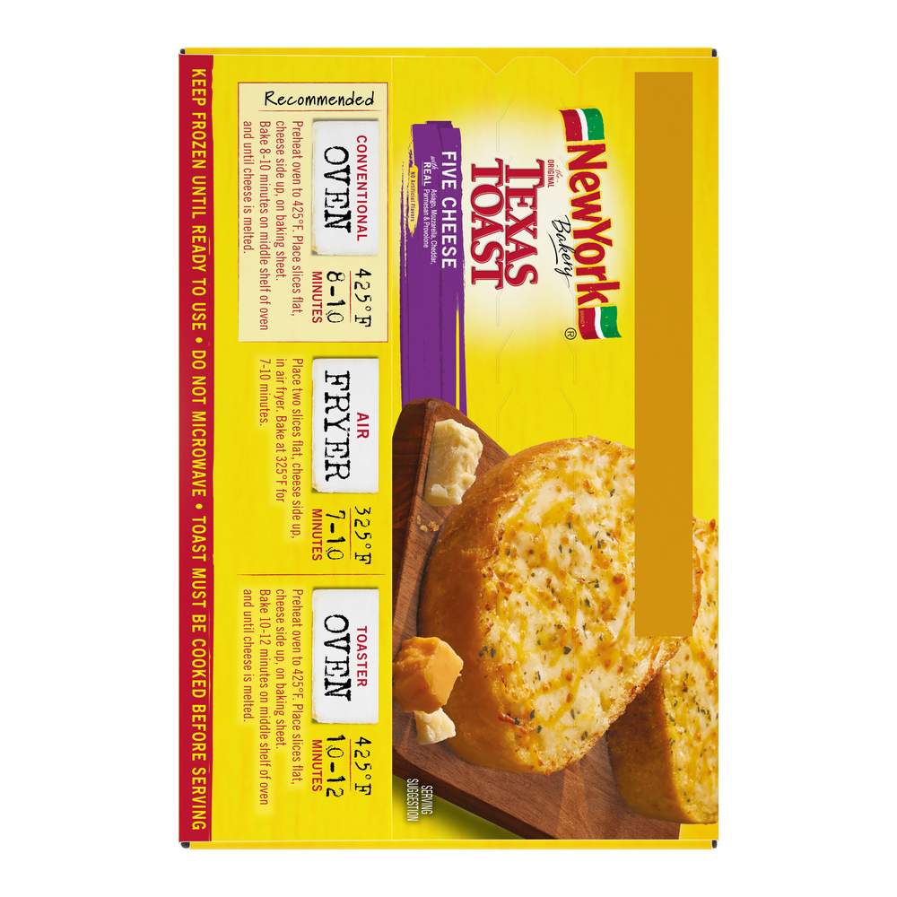 New York Bakery Texas Toast, Five Cheese, Slices-Planogram-Left