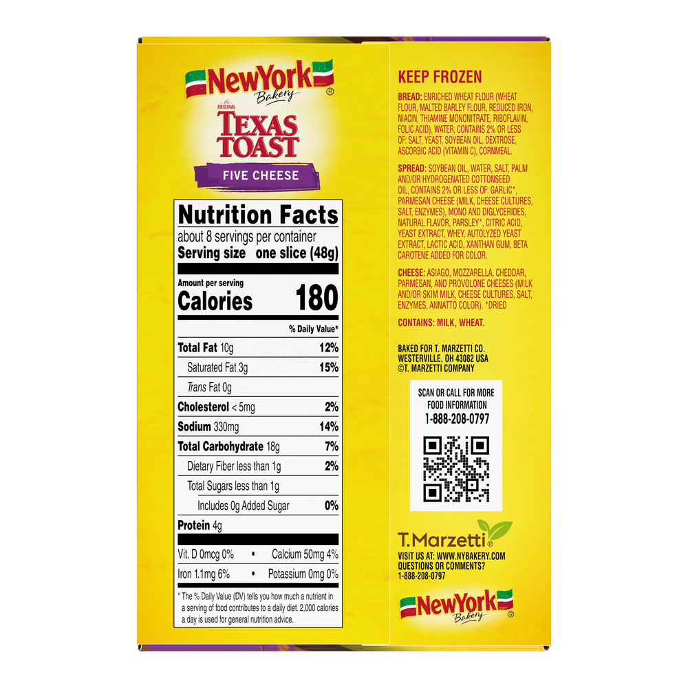 New York Bakery Texas Toast, Five Cheese-Planogram-Right