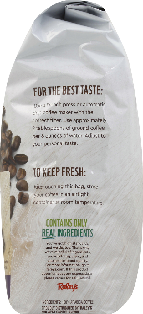 Raley's Purely Made French 100% Arabica Dark Roast Whole Bean Coffee ...