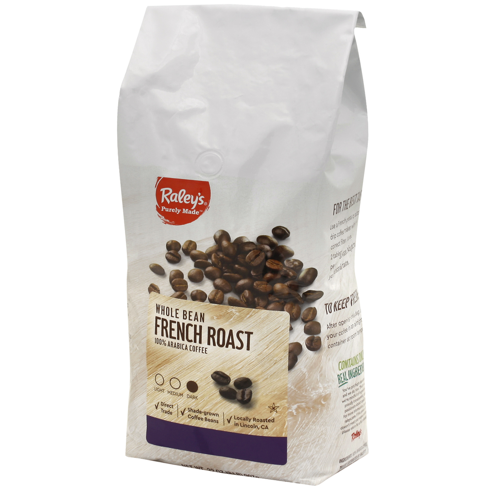 Raley's Purely Made French 100% Arabica Dark Roast Whole Bean Coffee ...