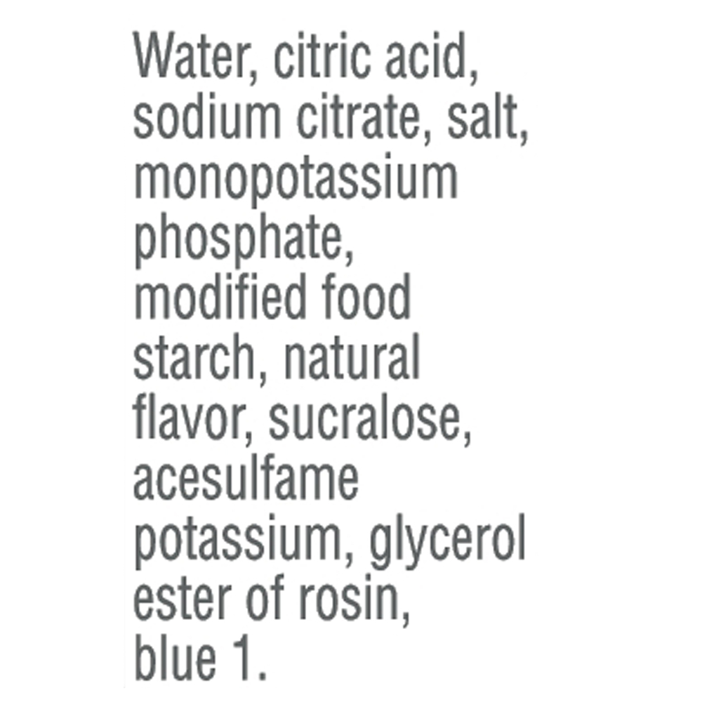 Gatorade Zero Thirst Quencher, Zero Sugar, Glacier Freeze-Ingredients