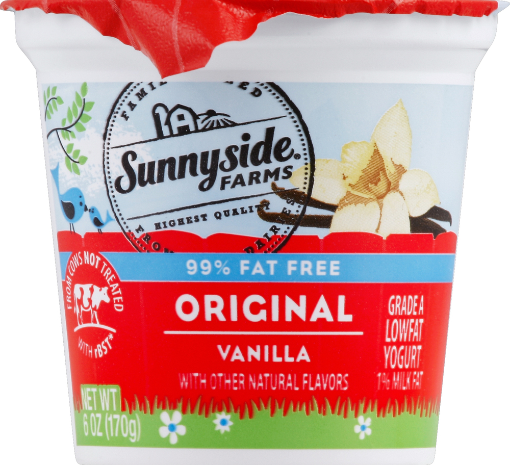 Sunnyside Farms Yogurt, Lowfat, Original, Vanilla-Ecom