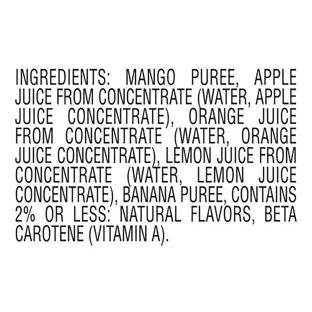 Bolthouse Farms 100% Fruit Juice Smoothie, Amazing Mango-Ingredients
