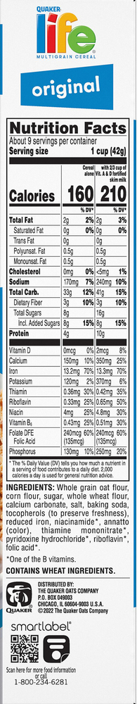 Life Cereal, Multigrain, Original-Planogram-Right