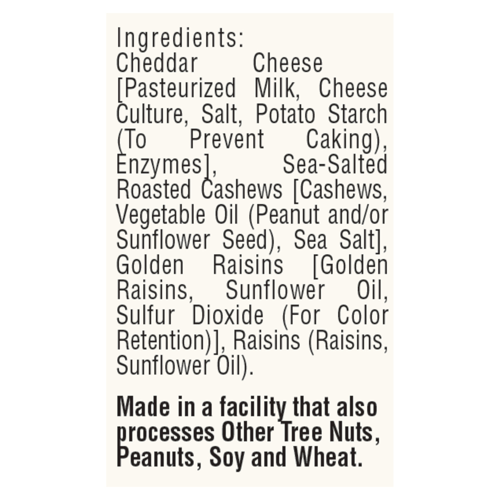 Sargento Balanced Breaks, Sharp White Cheddar Cheese/Cashews & Raisin ...