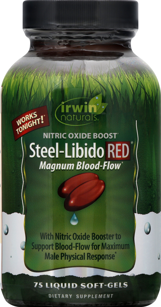 Irwin Naturals Steel Libido Red Liquid Soft Gels Main 8241