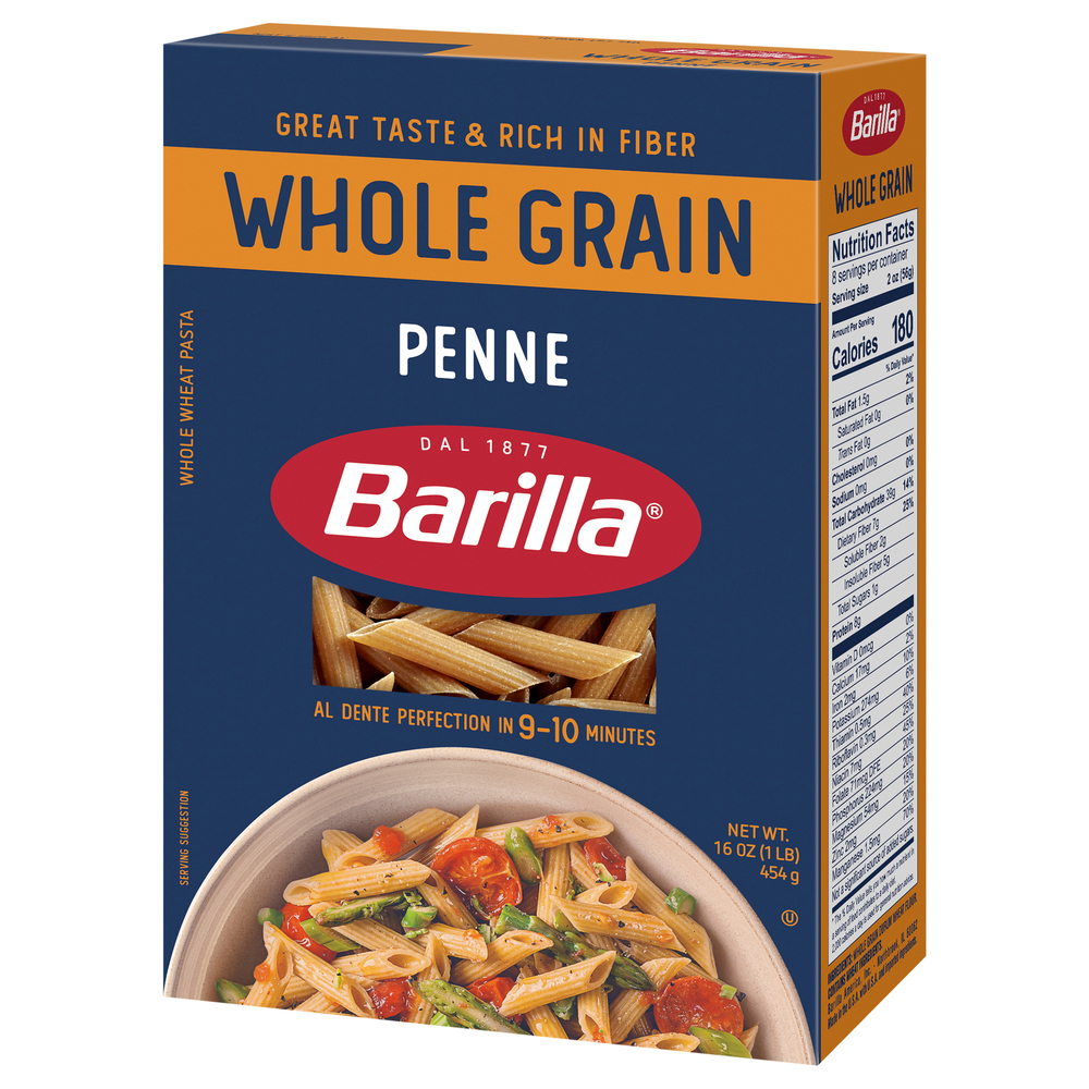Barilla Whole Grain Penne - Non-GMO Pasta Made With 100% Whole Grain ...