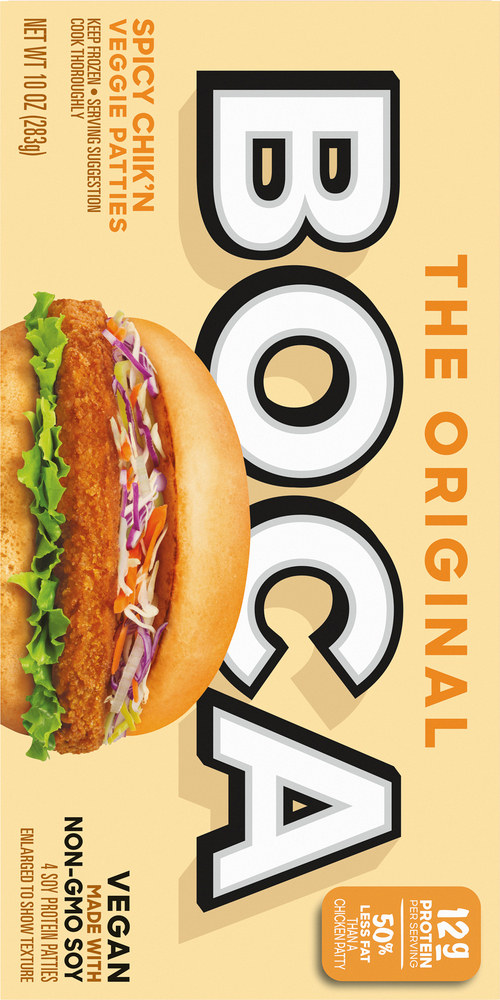 Boca Veggie Patties, Spicy Chik'-Planogram-Back