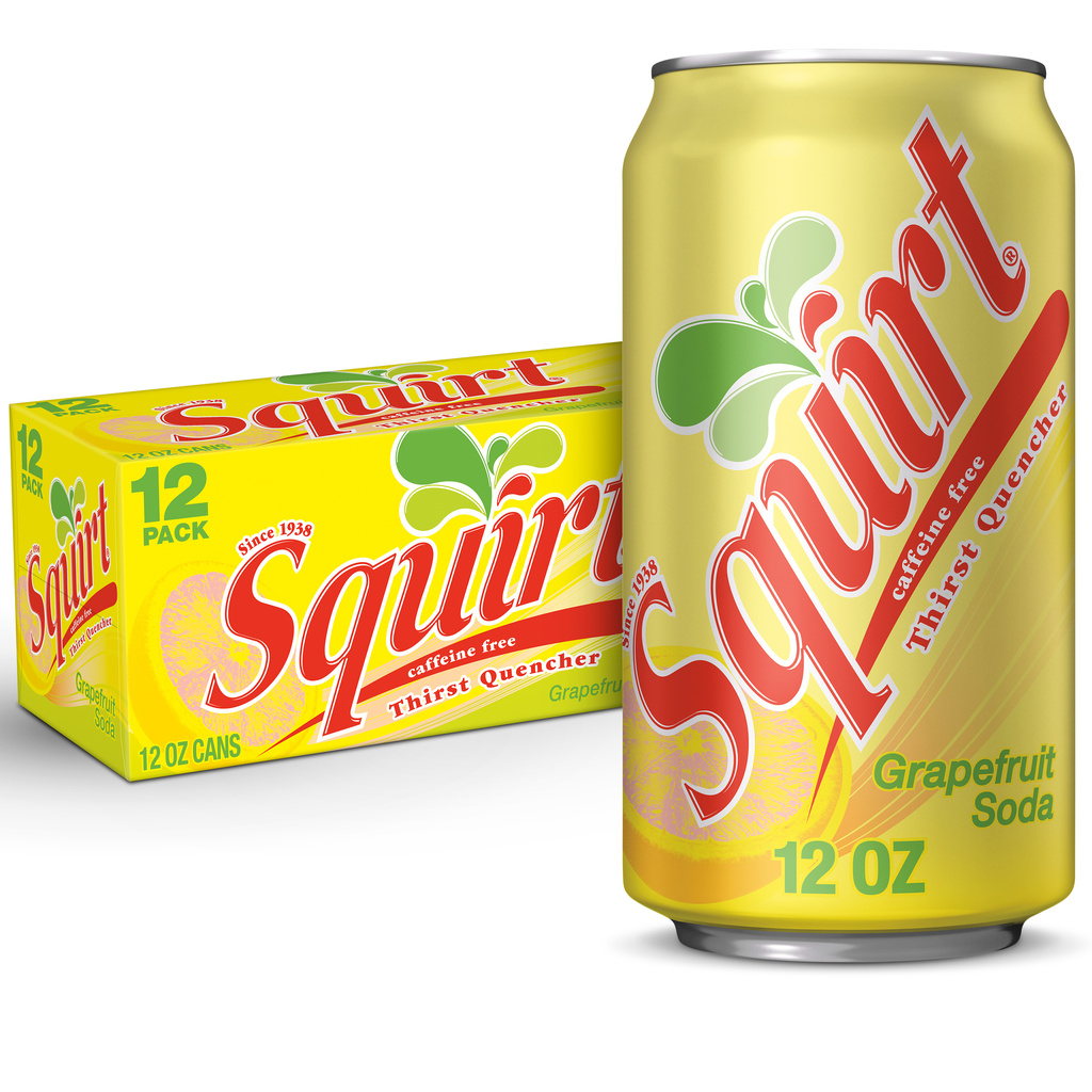 Squirt Soda, Grapefruit, Caffeine Free, Thirst Quencher, 12 Pack-Hero