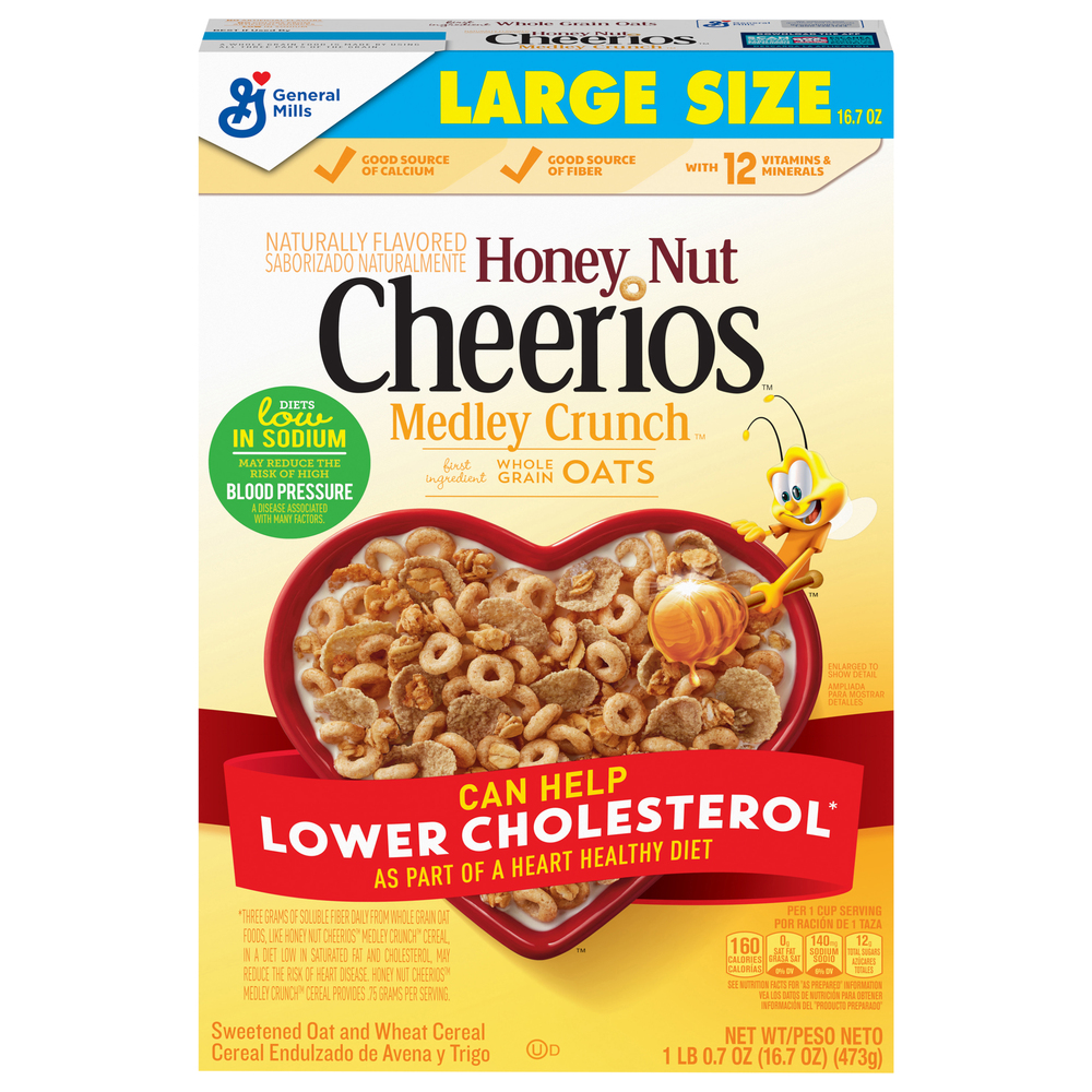 Cheerios Medley Crunch Cereal, Honey Nut, Large Size-Main