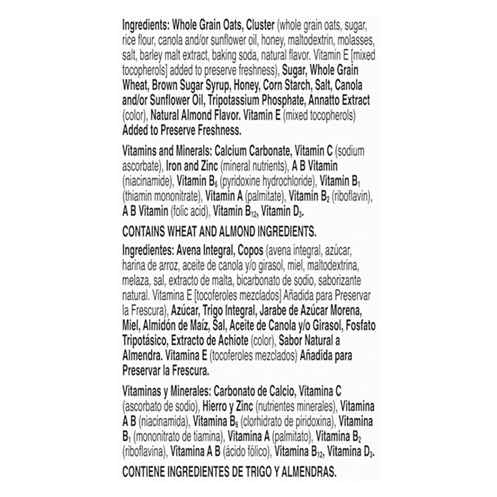 Cheerios Medley Crunch Cereal, Honey Nut, Large Size-Ingredients