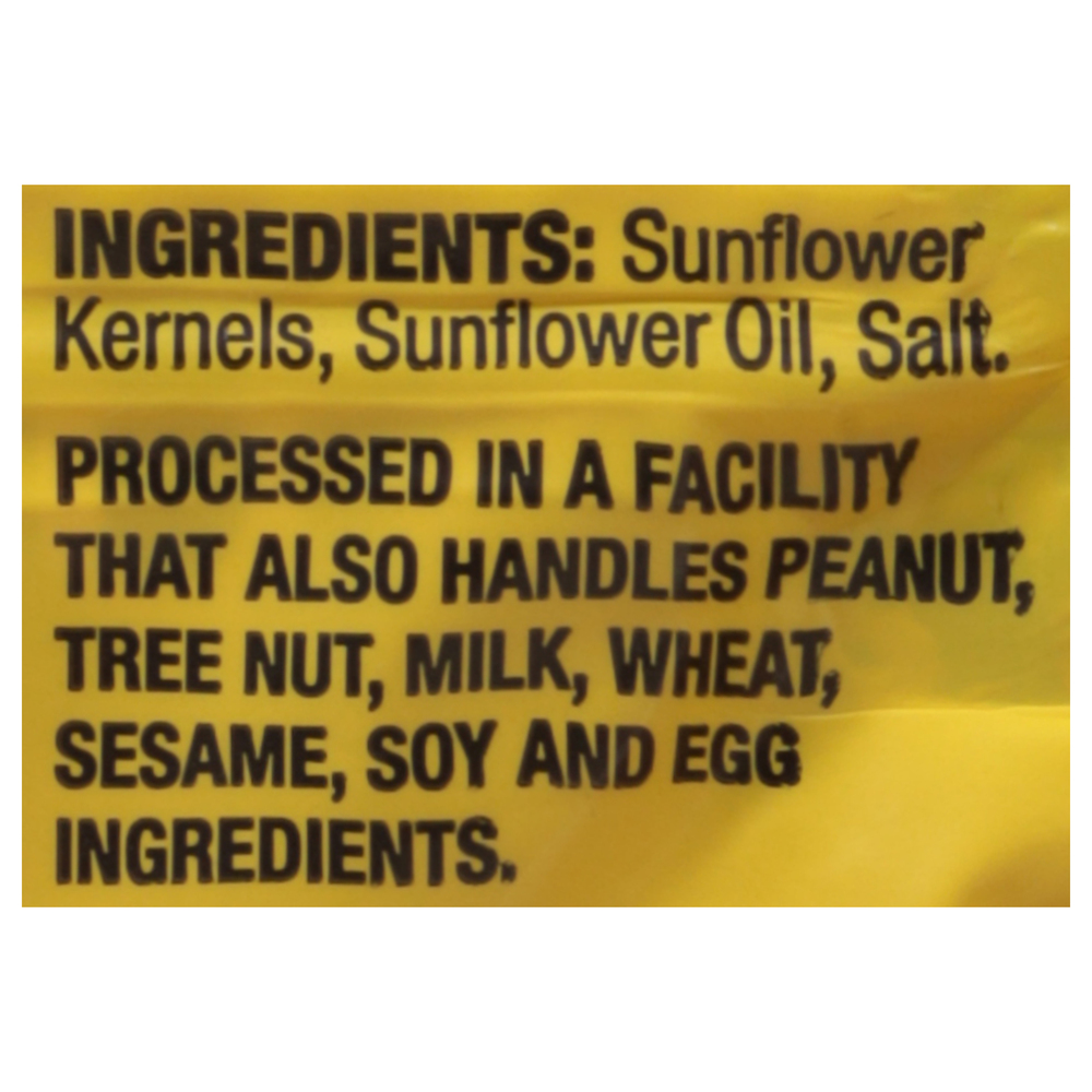 GoodSense Sunflower Kernels, Salted, Roasted-Ingredients