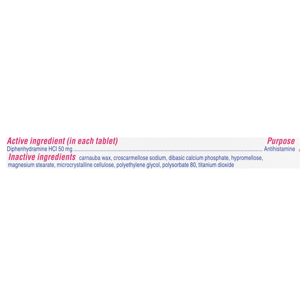 Benadryl Allergy, Extra Strength, Tablets-Ingredients