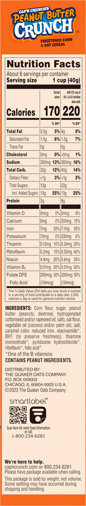 Captain Crunch Nutrition Facts