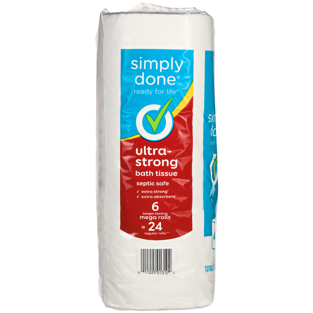 Simply Done Bath Tissue, Ultra-Strong, Mega, Two-Ply-Planogram-Left