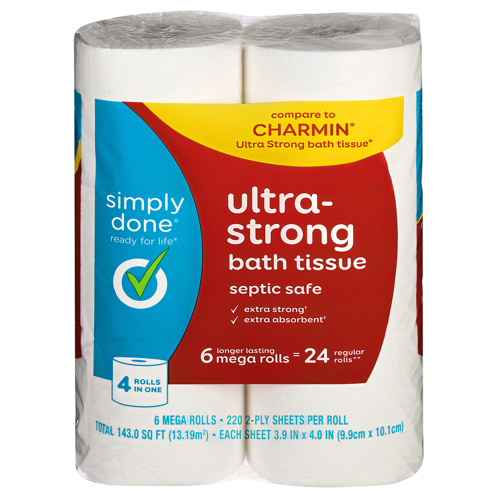 Simply Done Bath Tissue, Ultra-Strong, Mega, Two-Ply-Main