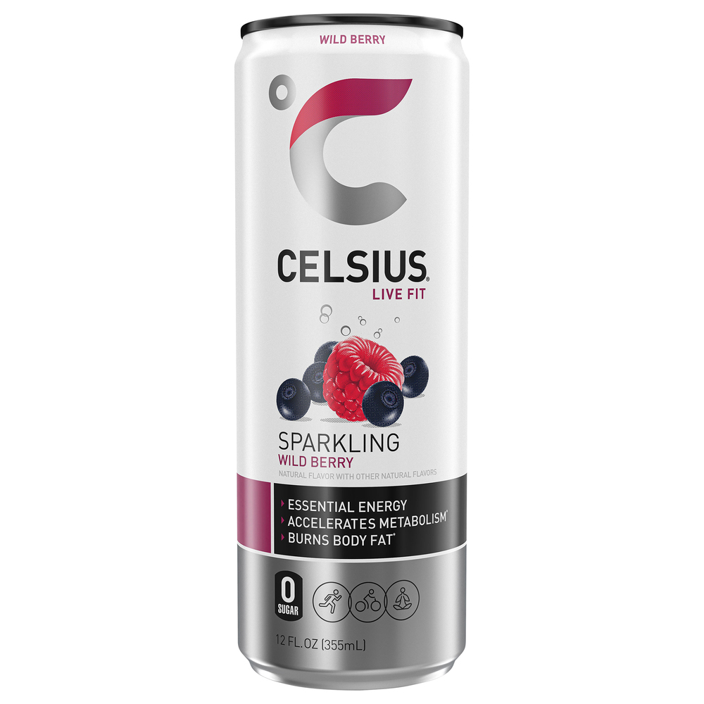 Celsius Live Fit Energy Drink, Sparkling, Wild Berry-Main