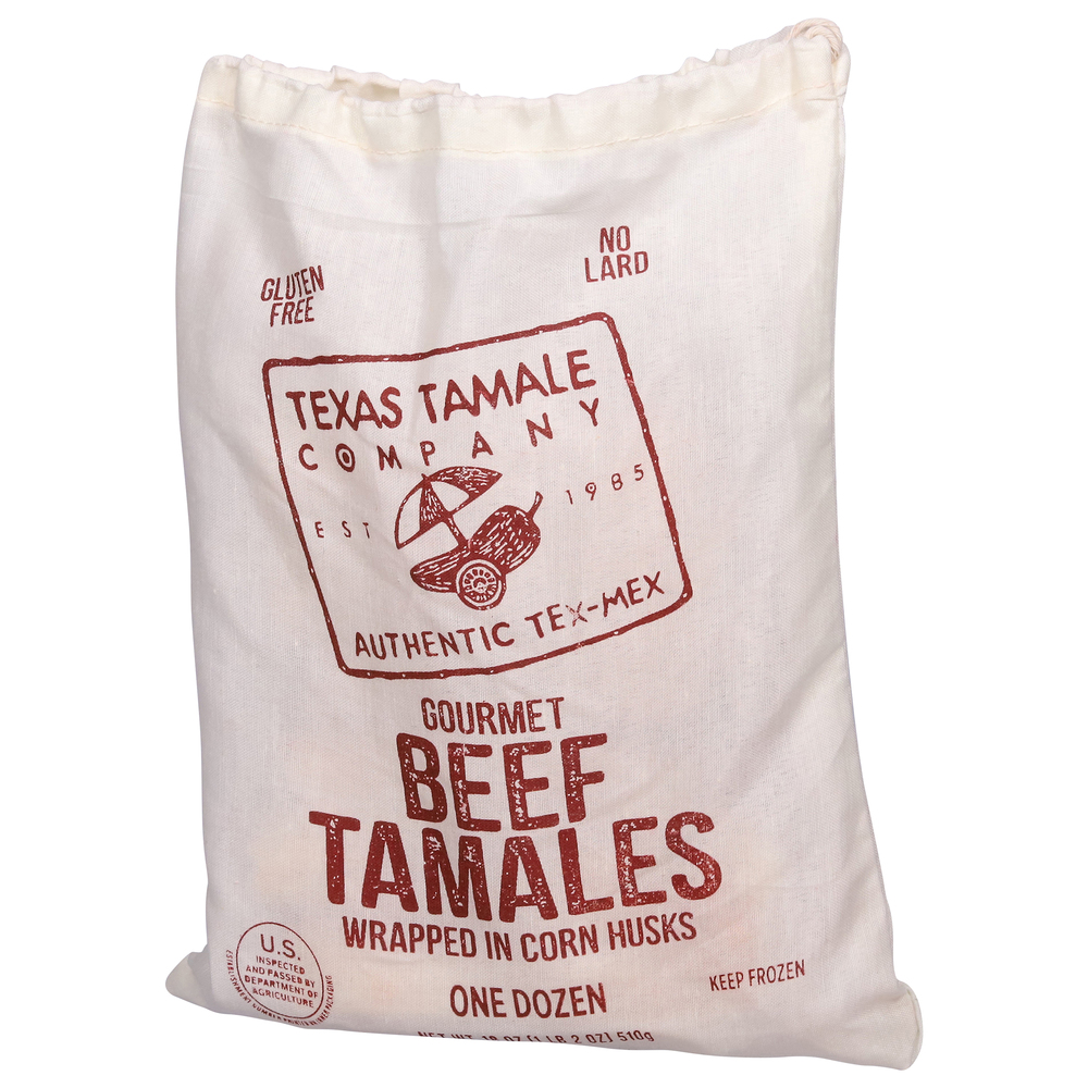 Texas Tamale Beef Tamales, Gourmet-Front-Right-Elevated