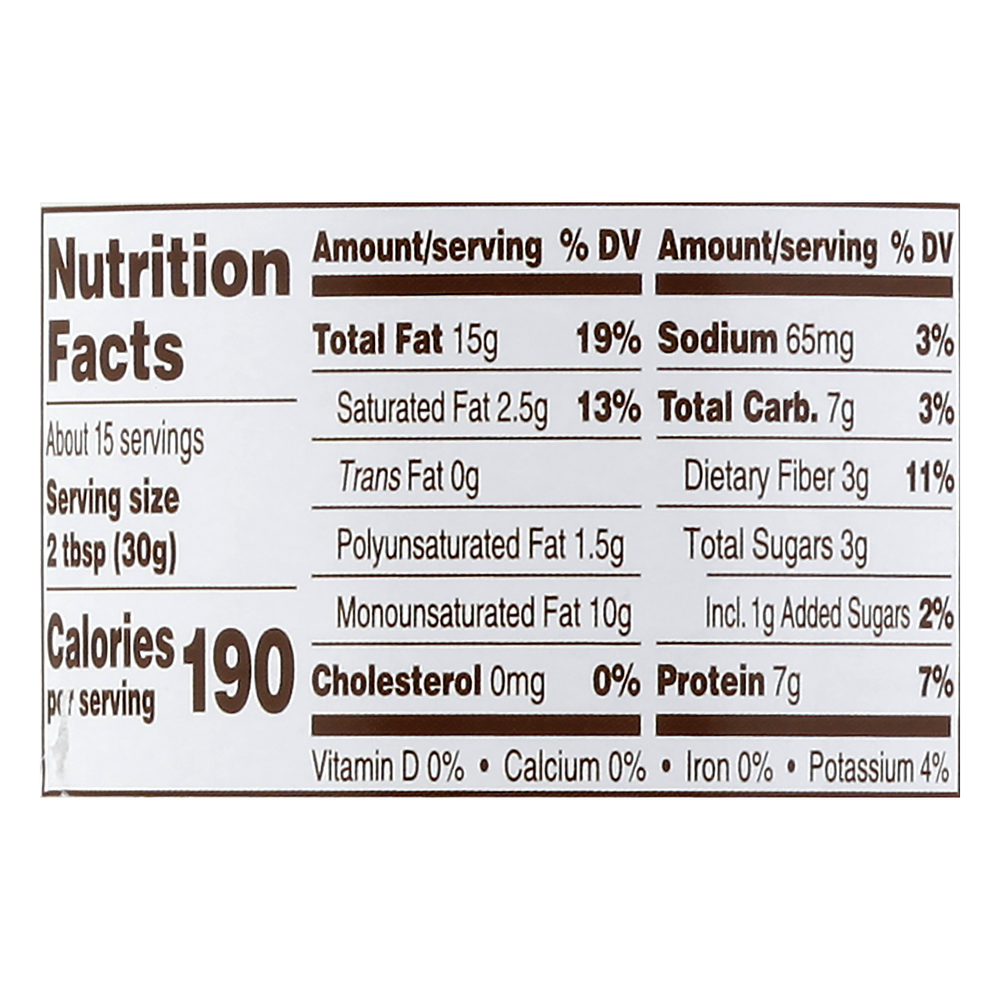 Raley's Purely Made Organic Creamy Peanut Butter-Nutrition-Facts