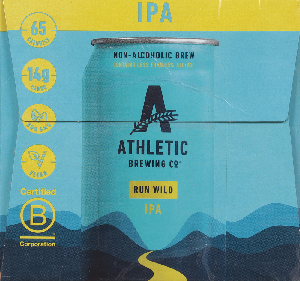 Athletic Brewing Co Beer, IPA, Run Wild, 6 Pack-Planogram-Left