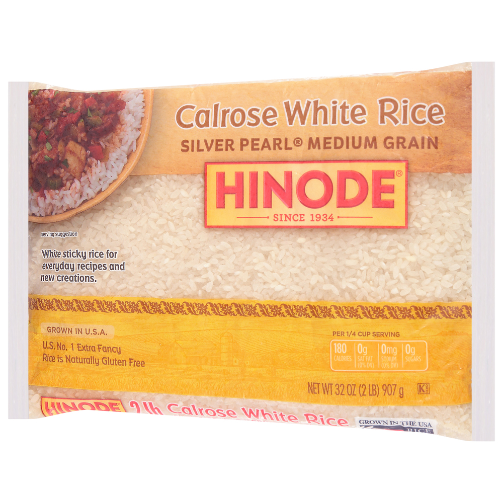 Hinode White Rice, Calrose, Medium Grain-Front-Right-Elevated