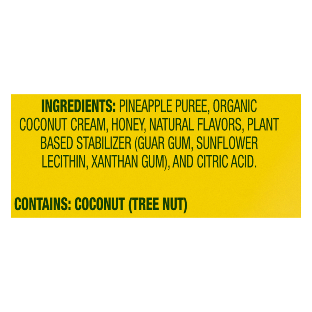 Dole Whip Dole Whip Frozen Treat, Pineapple-Ingredients