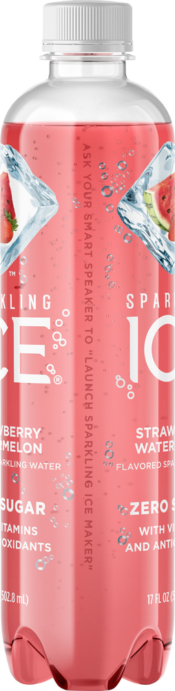 Sparkling Ice Sparkling Water, Zero Sugar, Strawberry Watermelon-Planogram-Left