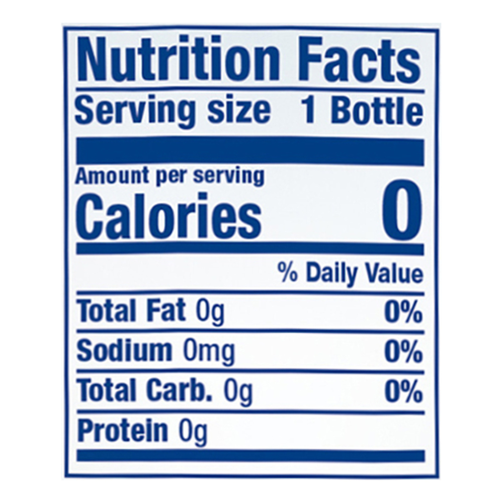 Core Hydration Purified Water-Nutrition-Facts