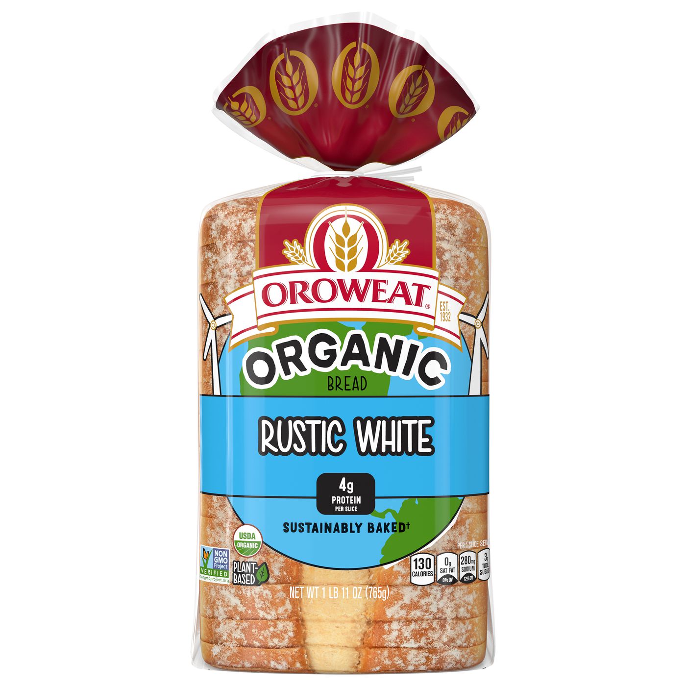 OROWEAT Bread, Organic, Rustic White-Main