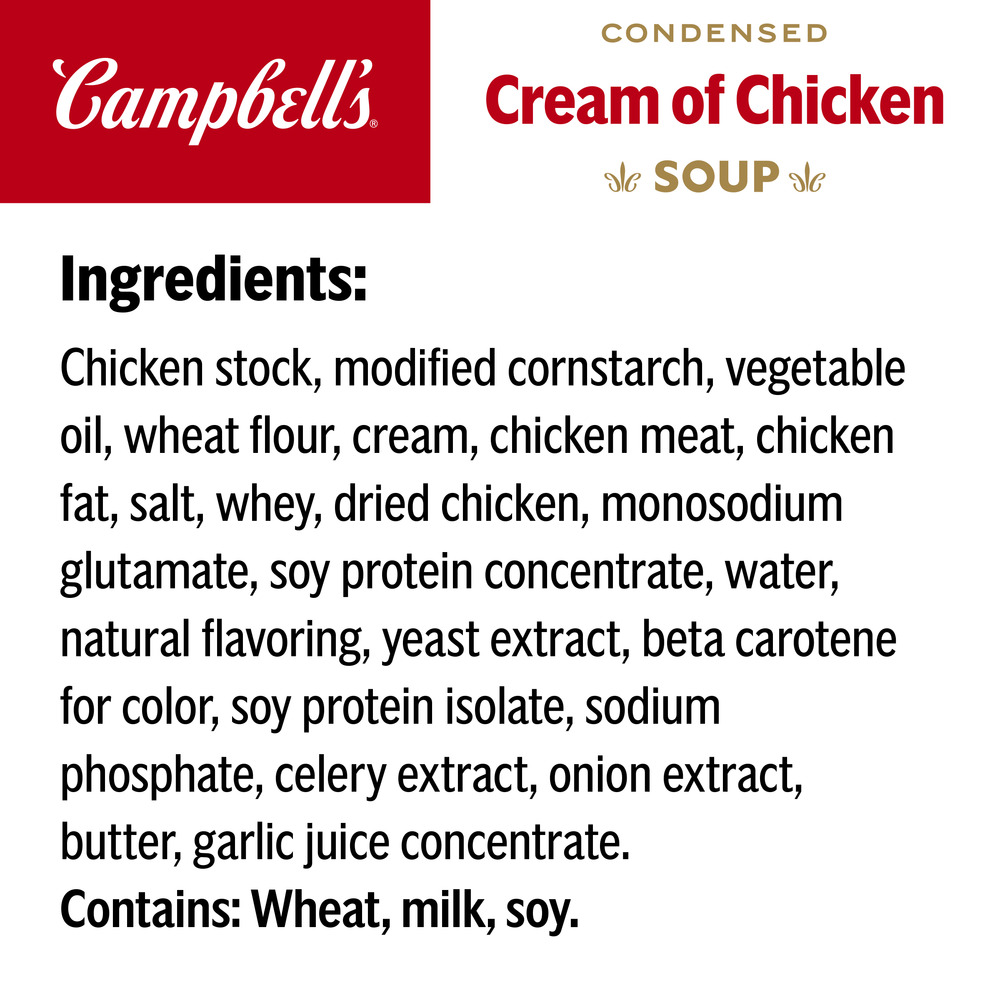 Campbell's® Condensed Cream of Chicken Soup-Ingredients