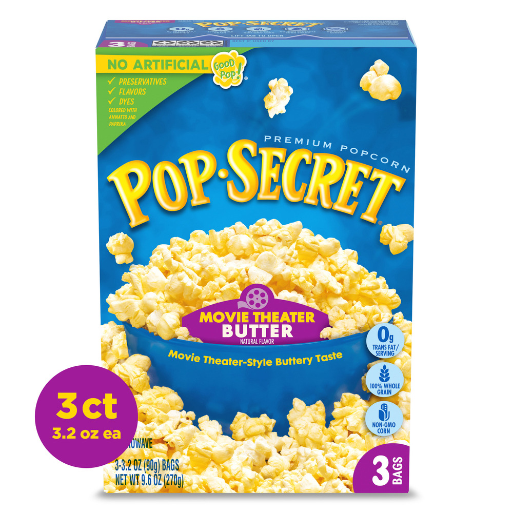 Pop-Secret Popcorn, Premium, Movie Theater Butter, 3 Pack-Main