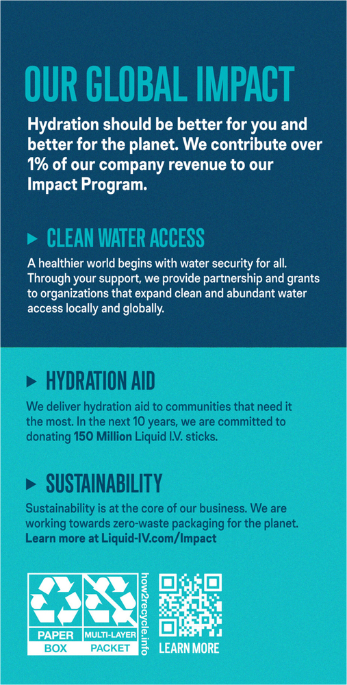 Liquid I.V. Hydration Multiplier Electrolyte Drink Mix, Concord Grape ...