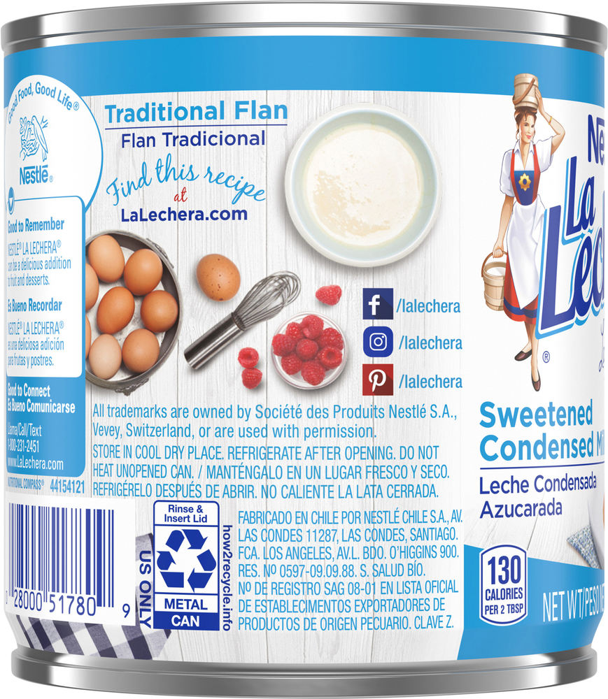La Lechera Condensed Milk, Sweetened, Original-Planogram-Left
