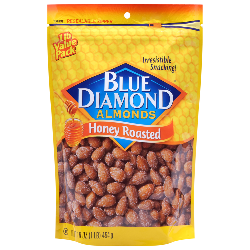 Blue Diamond Almonds, Honey Roasted, Value Pack-Main