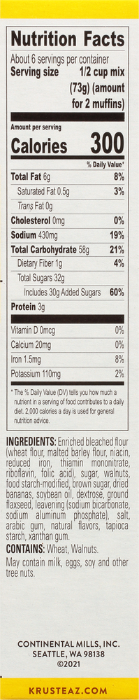 Krusteaz Banana Nut Muffin Mix-Planogram-Right