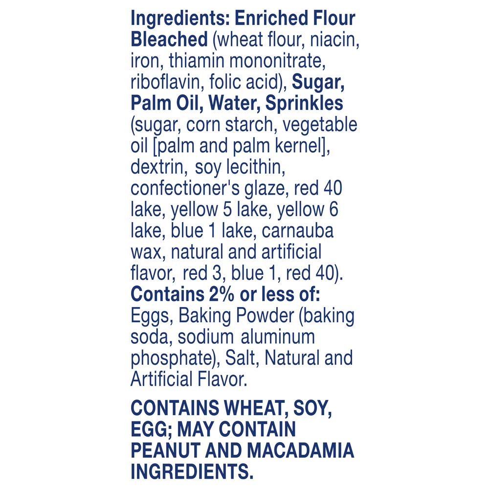 Pillsbury Cookie Dough, Birthday Cake-Ingredients