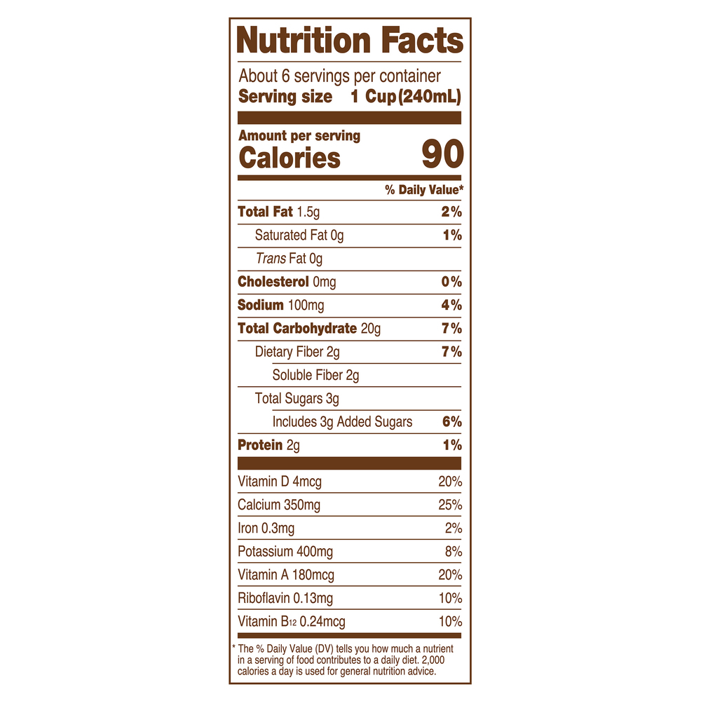 Planet Oat Oatmilk, Original-Nutrition-Facts