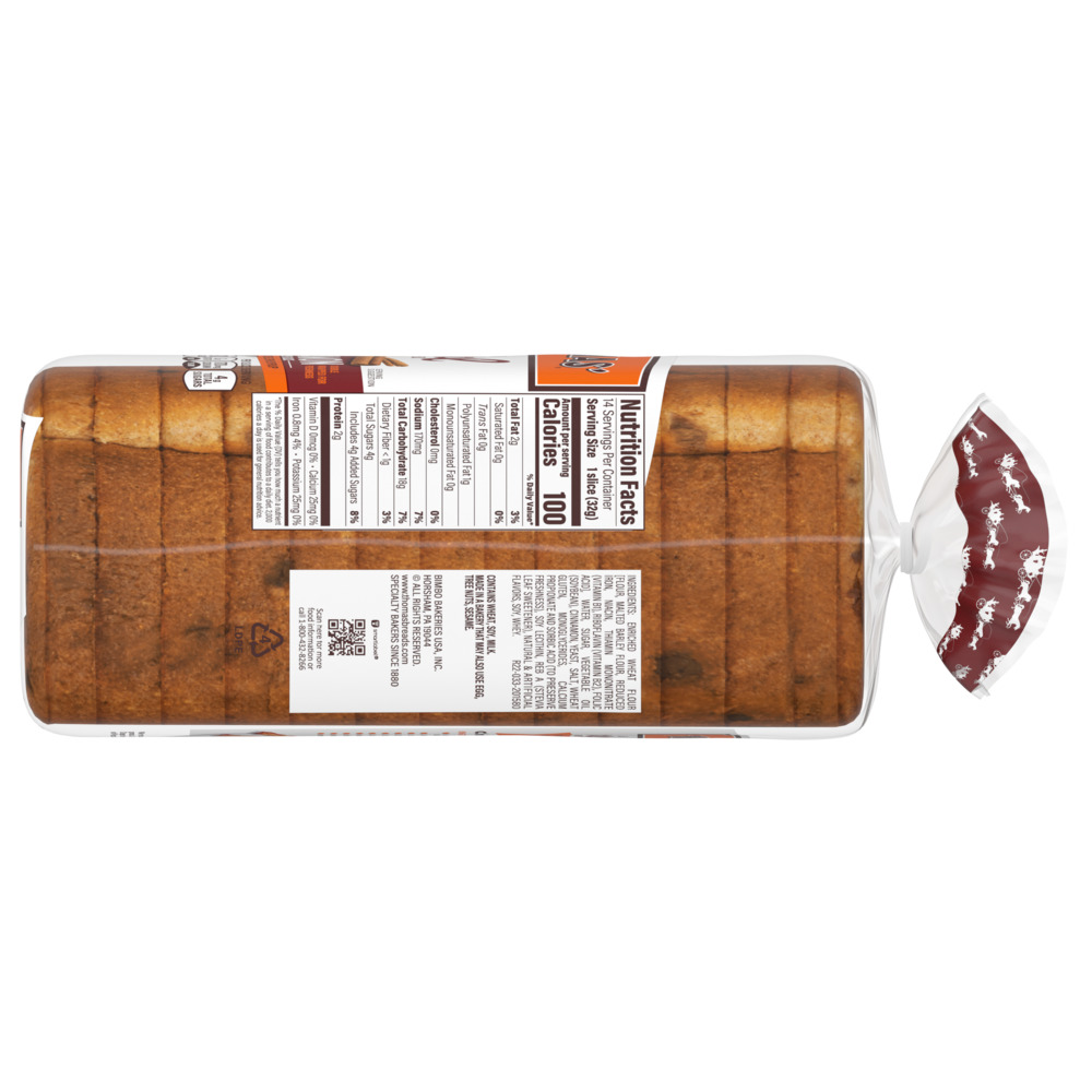 Thomas' Cinnamon Sliced Bread Cinnamon Bread, 16 oz-Planogram-Right