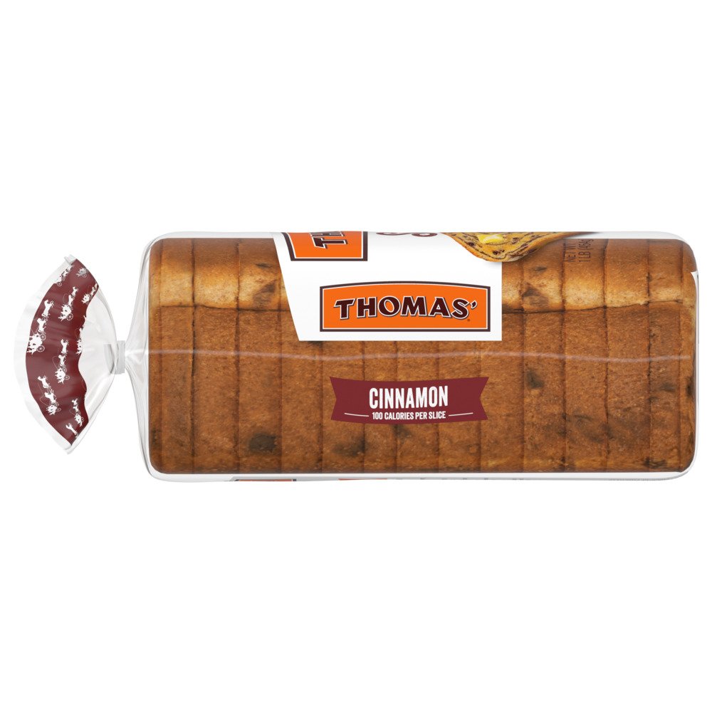 Thomas' Cinnamon Sliced Bread Cinnamon Bread, 16 oz-Planogram-Left