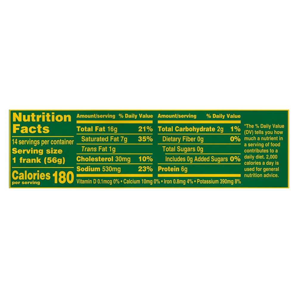 Nathan's Famous Beef Franks, Skinless, Bun Length, Family Pack ...