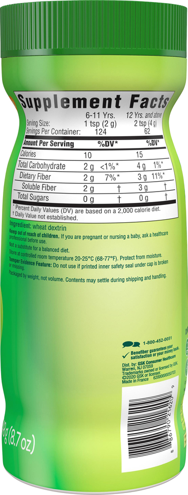 Benefiber Prebiotic Fiber Supplement, Clear & Taste-Free-Planogram-Right