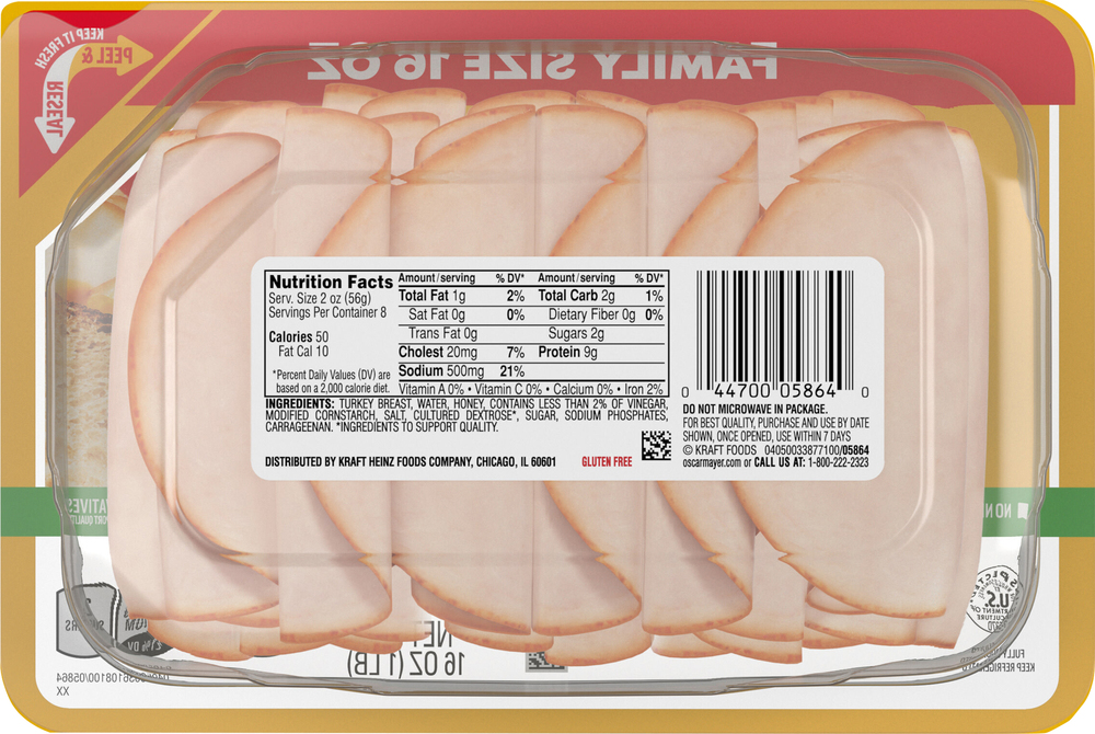 Oscar Mayer Deli Fresh Honey Smoked Turkey Breast Family Size-Planogram ...