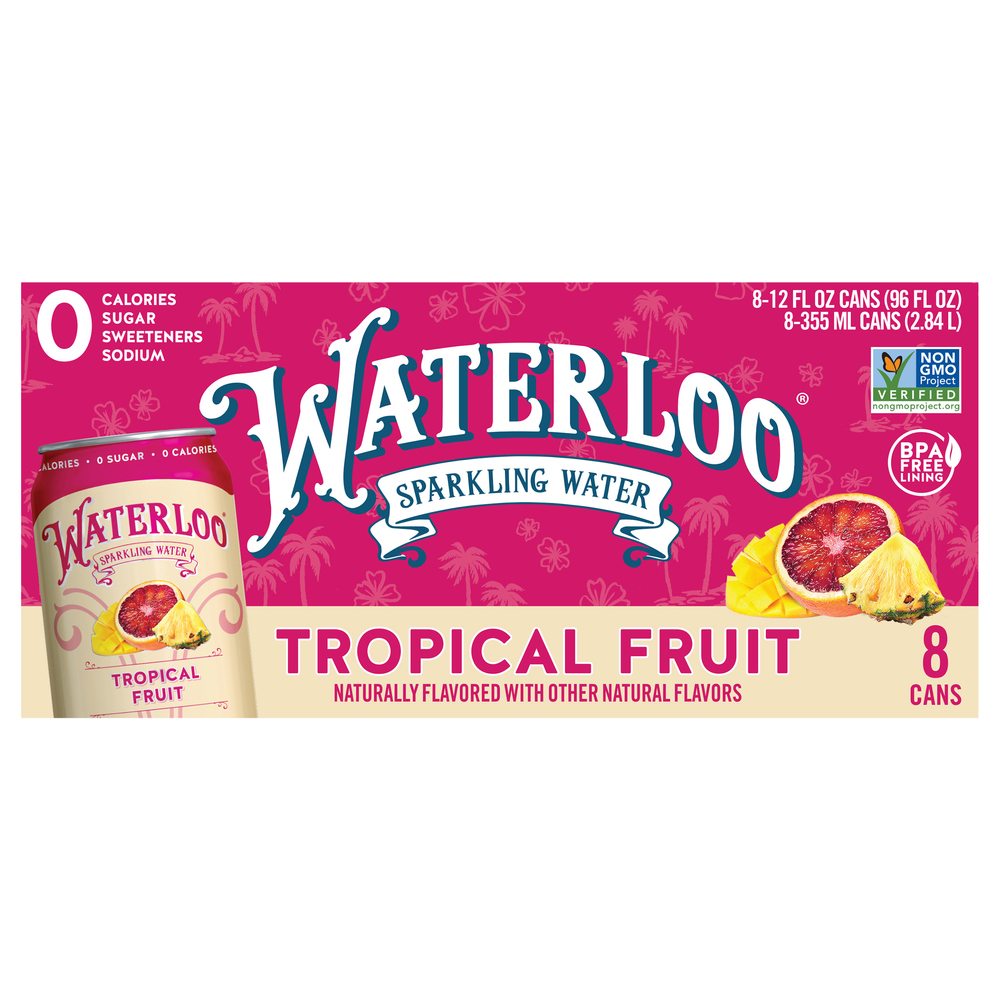Waterloo Sparkling Water, Tropical Fruit-Main