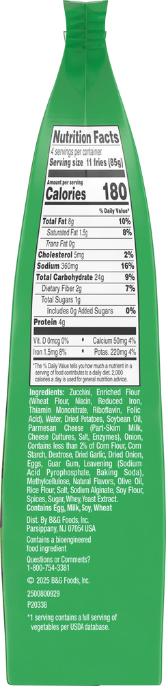 Green Giant Veggie Fries, Zucchini Garlic & Parmesan, Crispy & Crunchy ...