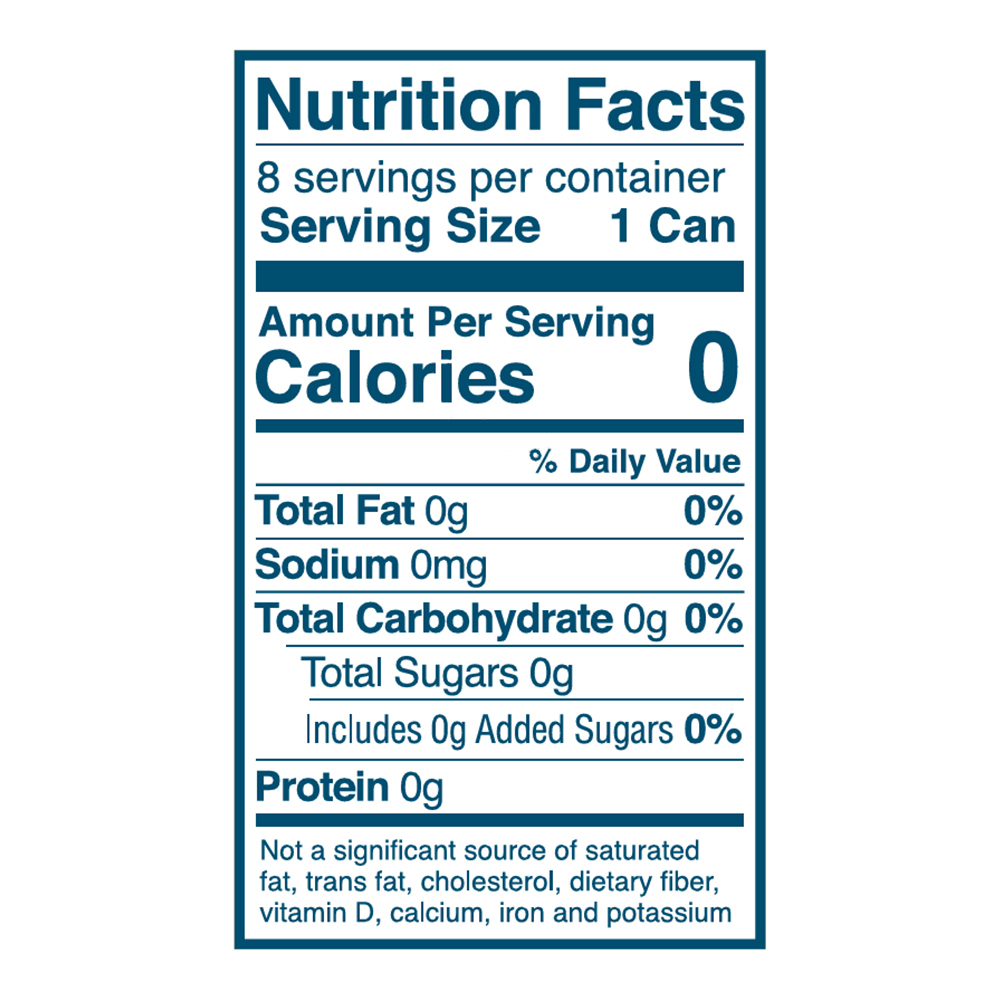 Waterloo Sparkling Water, Tropical Fruit-Nutrition-Facts