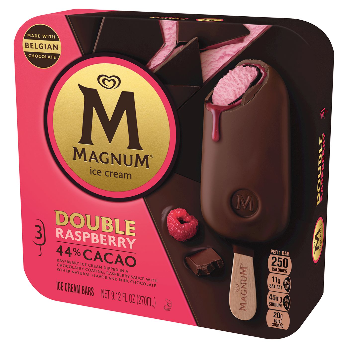 Magnum Ice Cream Bars, Double Raspberry, 3 Pack-Main