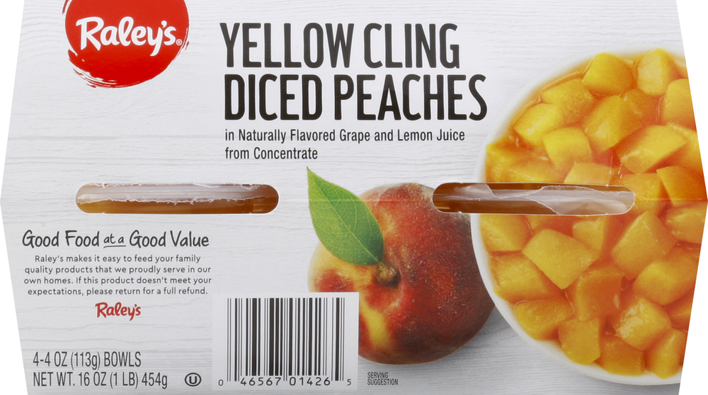 diced fruit peach