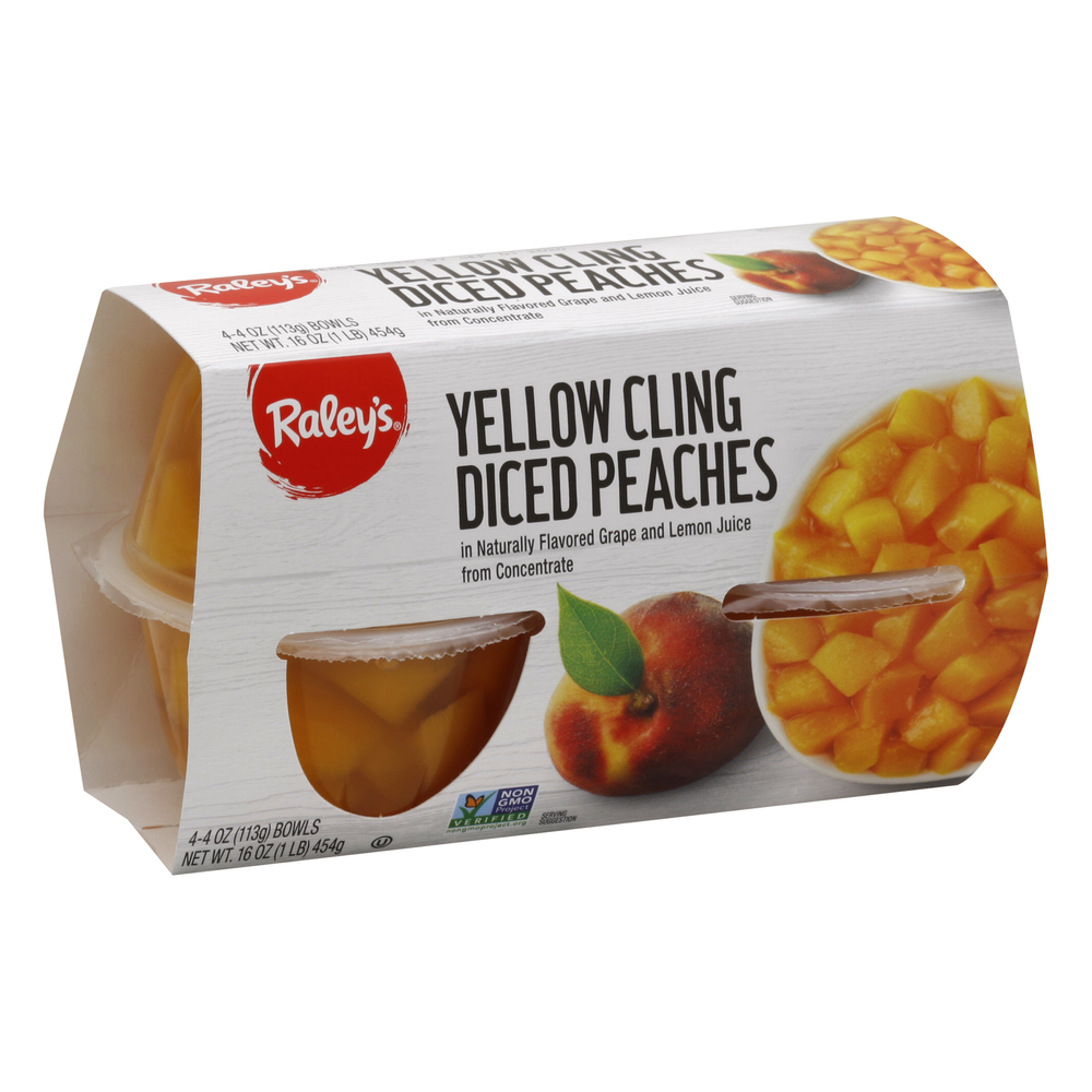 diced fruit peach