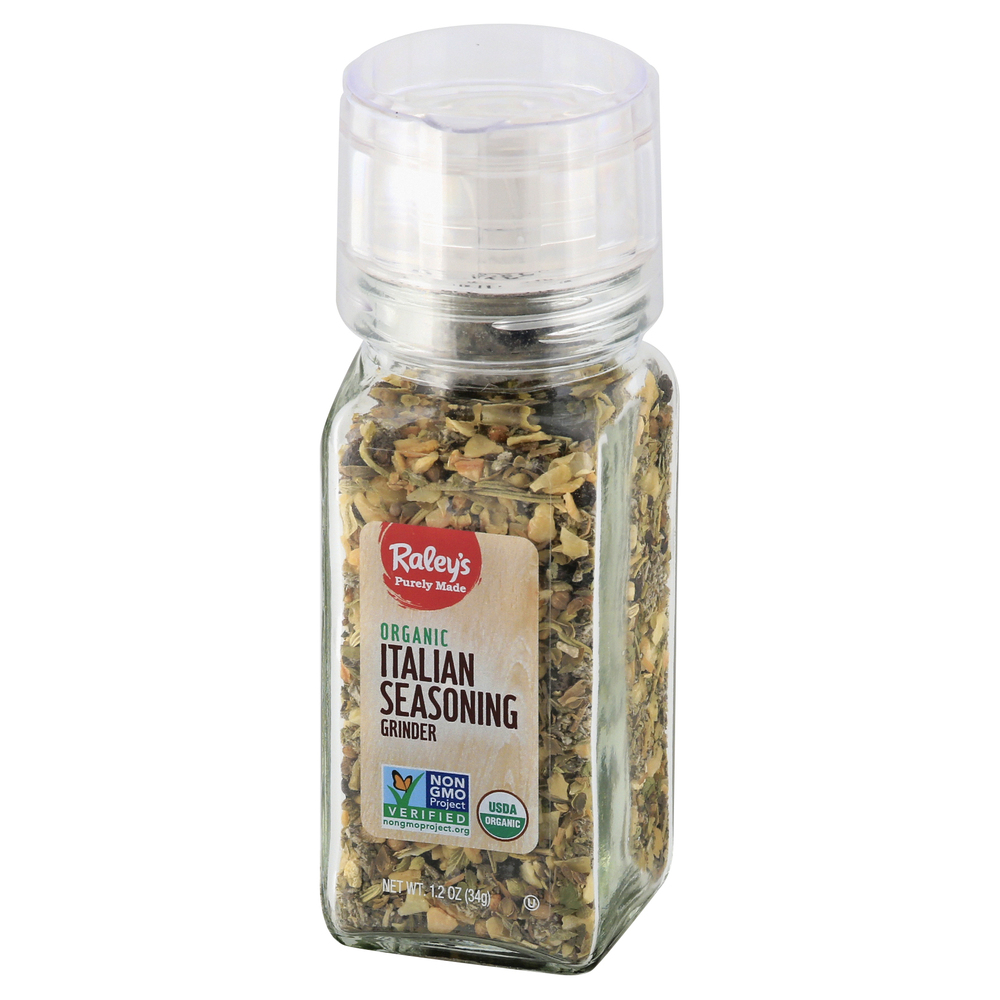 Raley's Purely Made Organic Italian Seasoning Grinder-Front-Right-Elevated