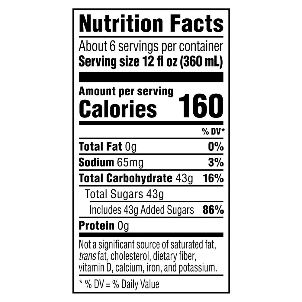 Mug Root Beer-Nutrition-Facts